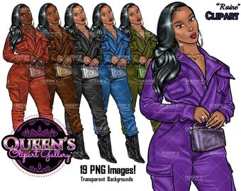 Denim Girl Clipart, Curvy Girl Clipart, Fashion Girl Clipart, Jeans ...