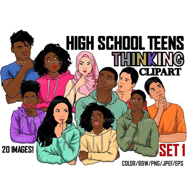 Student Girl Clipart - Etsy UK