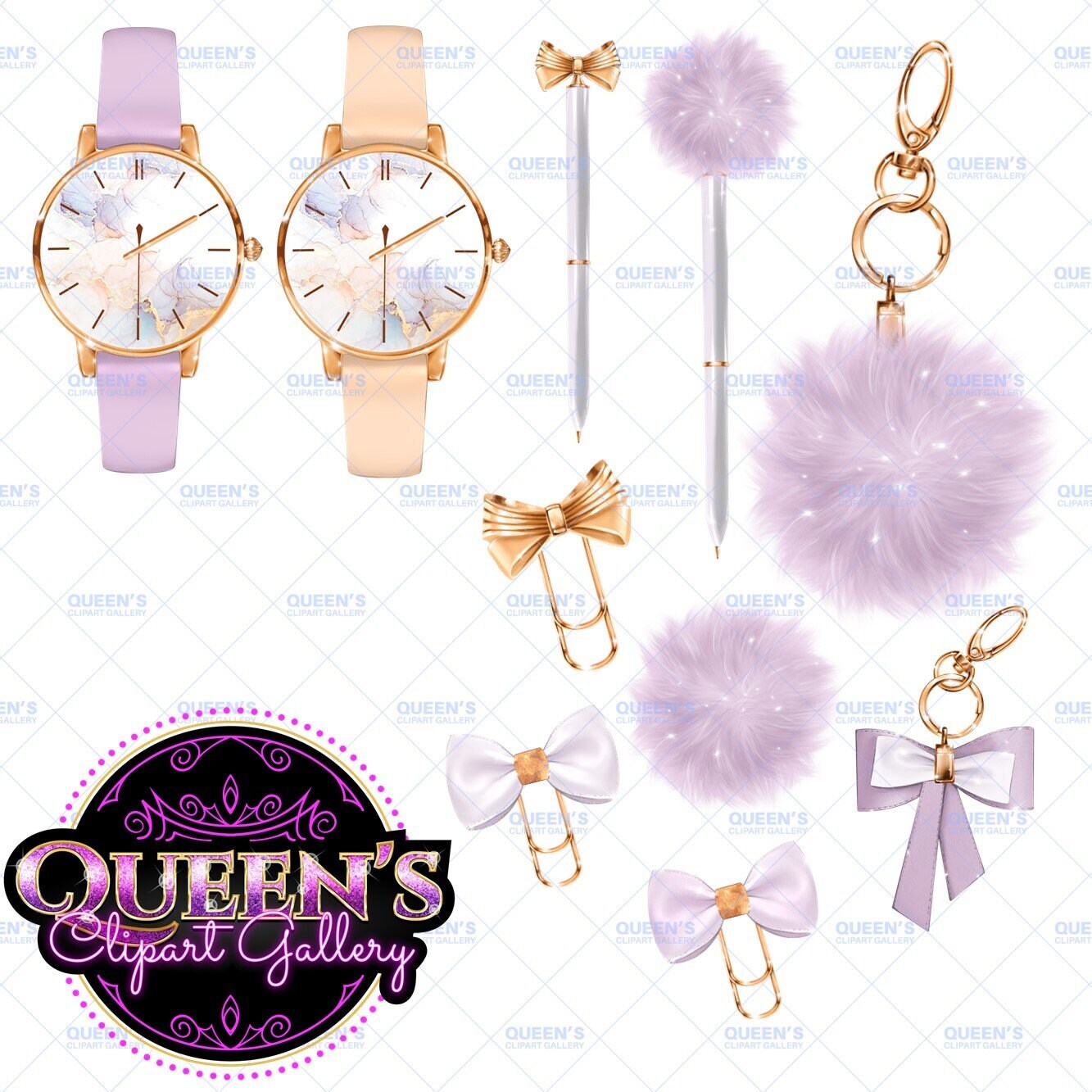 Planner Clipart, Fashion Girl Accessories Clipart, Fashion Girl ...