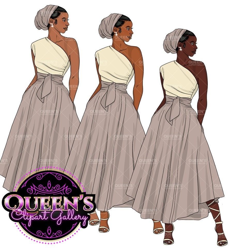 African Woman Clipart, African American Woman, Fashion Girl Clipart ...