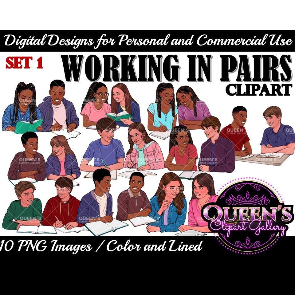 Students Working Together Clipart, Students Clipart, Teenagers, High ...