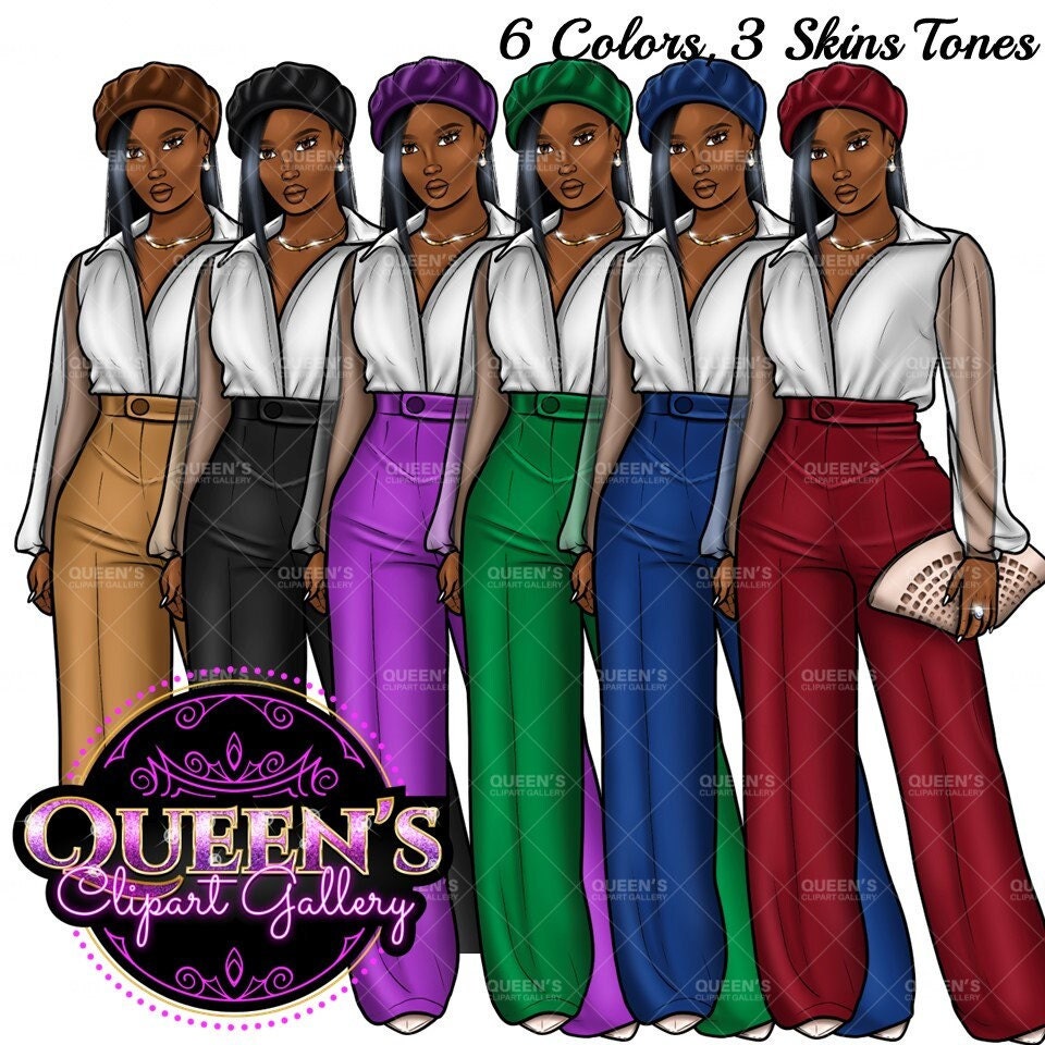 Afro Girl Clipart, African American Woman, Afro Woman Clipart, Black ...