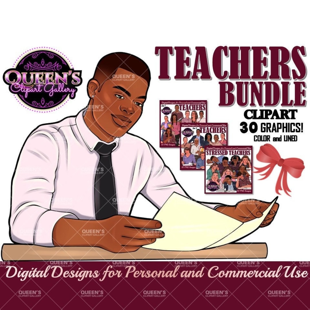 Teacher Clipart, Teachers, Teaching Clipart, Lady Boss Clipart, Afro ...