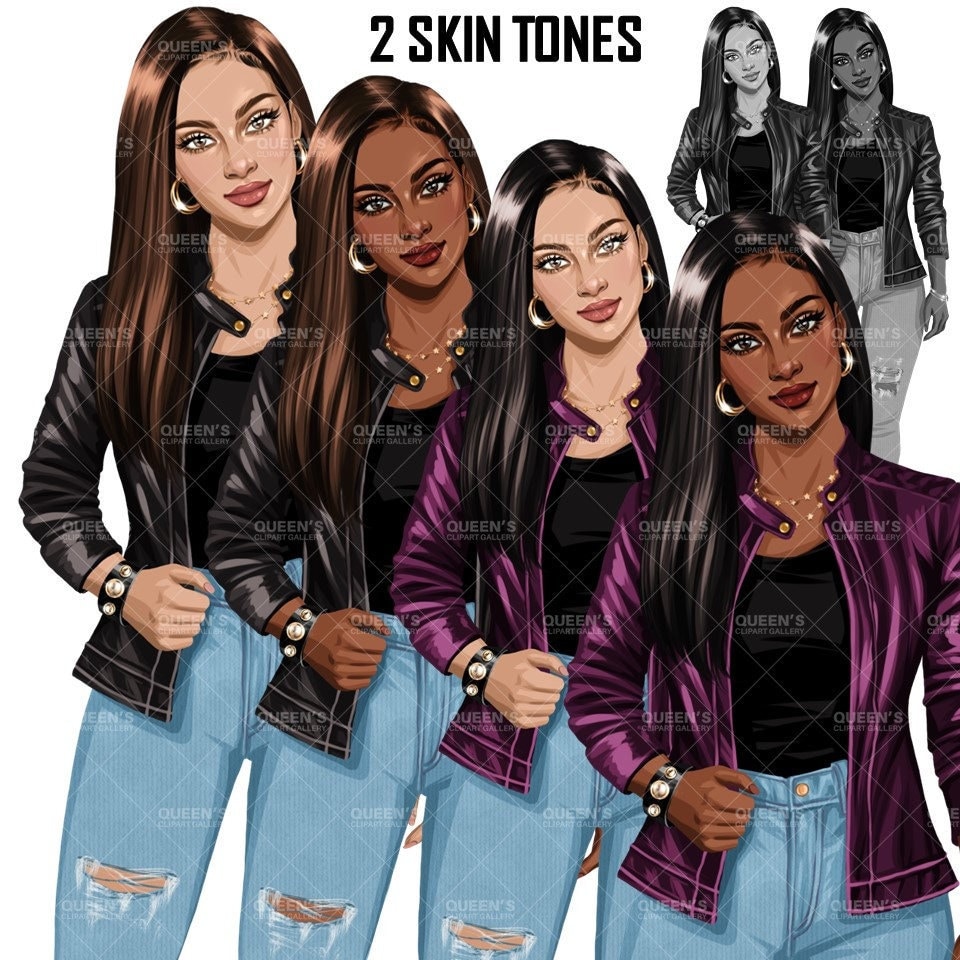 Denim Jeans Girl Fashion Girl Clipart Girl Clipart Jeans - Etsy