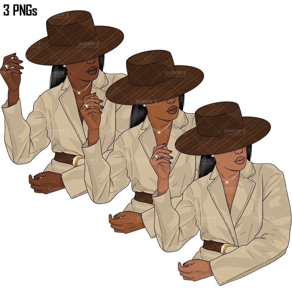 Afro Girl Clipart Black Woman Clipart African American - Etsy