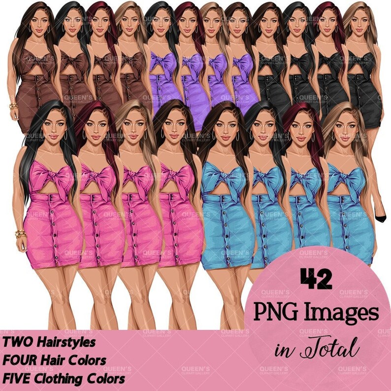 Summer Fashion Clipart, Fashion Girl Clipart, Fashion Illustration ...