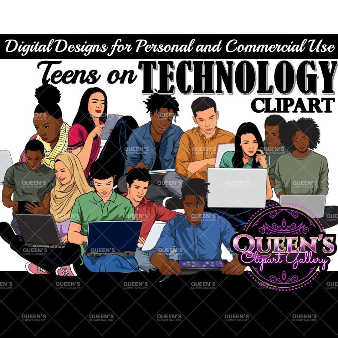 Teenagers on Technology, Teens Studying, Male Teen, Female Teen Clipart ...