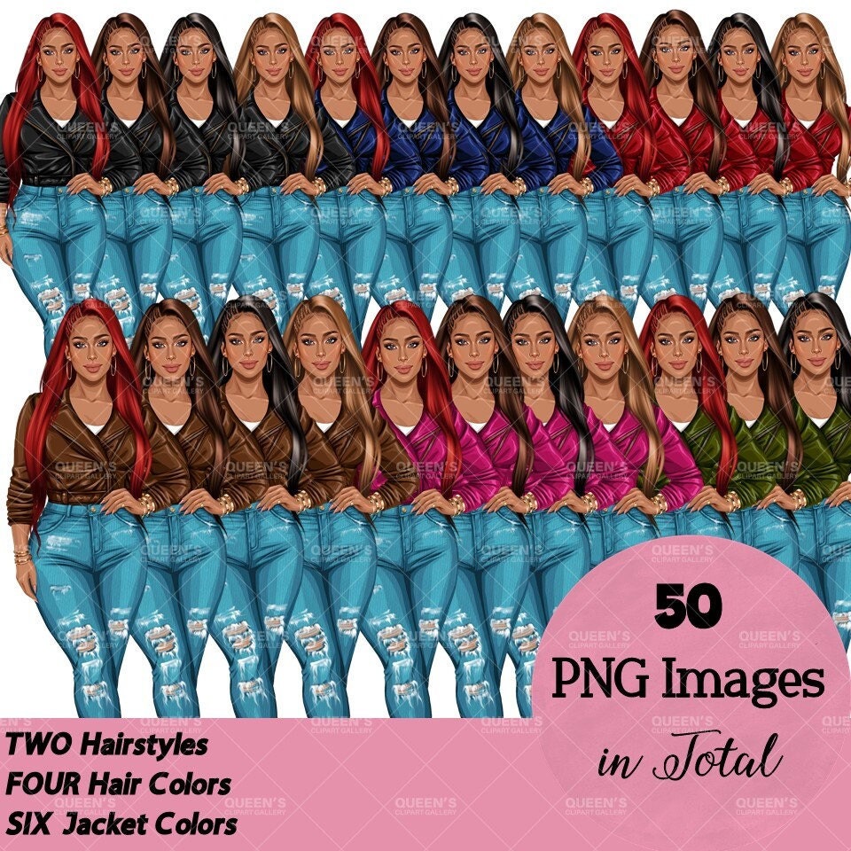 Curvy Denim Girl, Jeans Girl Clipart, Curvy Girl, Woman Clipart ...