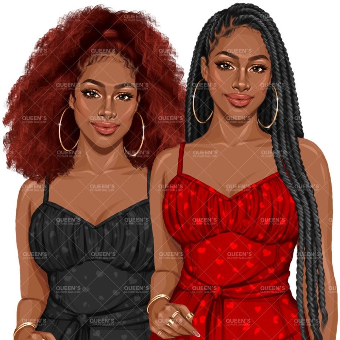 Girl in Summer Dress Fashion Girl Clipart Fashion - Etsy