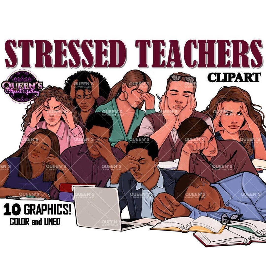 Stressed Teachers, Teacher Clipart, Teachers, Teaching Clipart, Lady ...