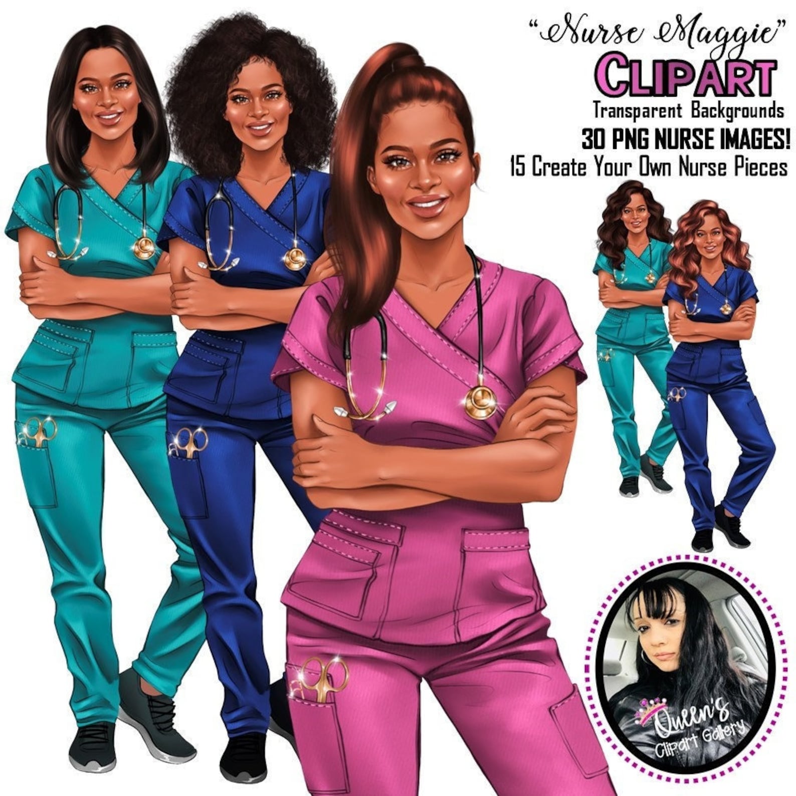 Healthcare Clipart Nurse Clipart PNG Doctor Nurse Clipart - Etsy