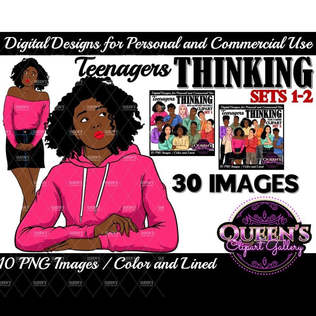 Teenagers Thinking | Teen Clipart | Teenagers Clipart | Back to School ...