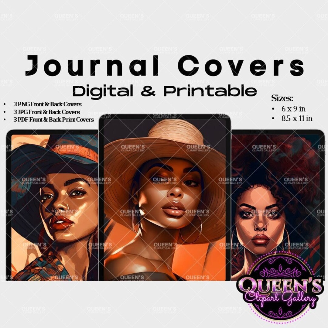 Digital and Printable Journal Cover | Planner Cover | Girl Planner ...
