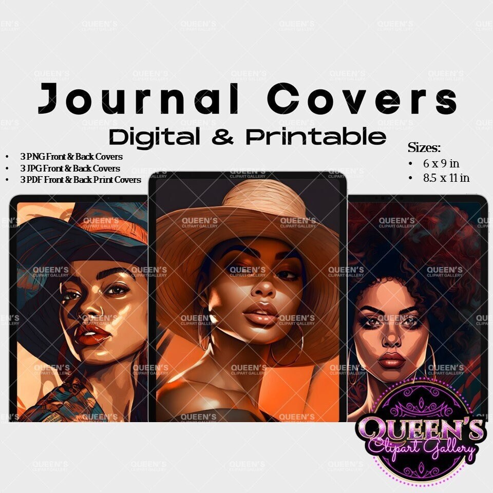 Digital and Printable Journal Cover Planner Cover Girl - Etsy