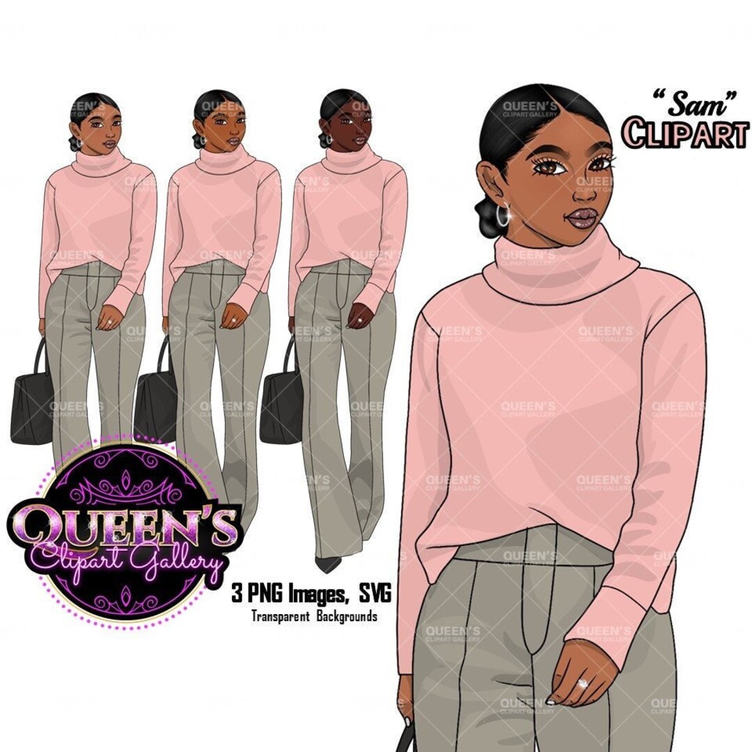 African American Woman Clipart, Lady Boss Clipart, Teacher Clipart ...