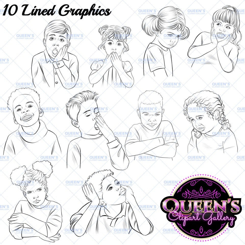 Emotional Kids Clipart, Kids Emotions and Feelings, Emotion Kids ...