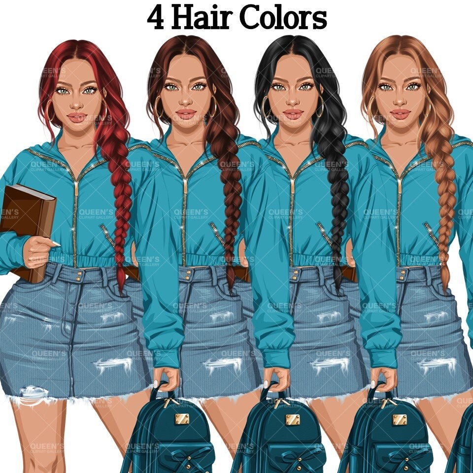 Denim Jeans Girl, Jeans Girl Clipart, Teenager Clipart, Fashion Girl ...