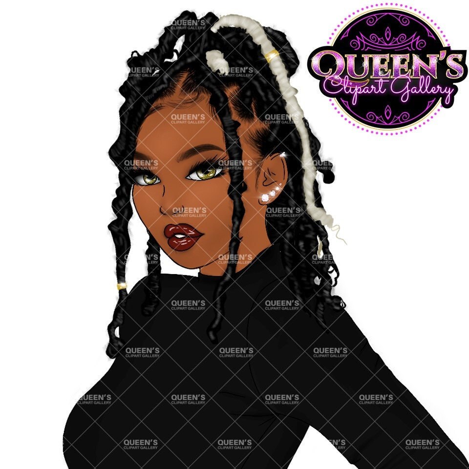 Afro Girl Clipart Fashion Clipart Black Woman Clipart Black Girl Magic ...