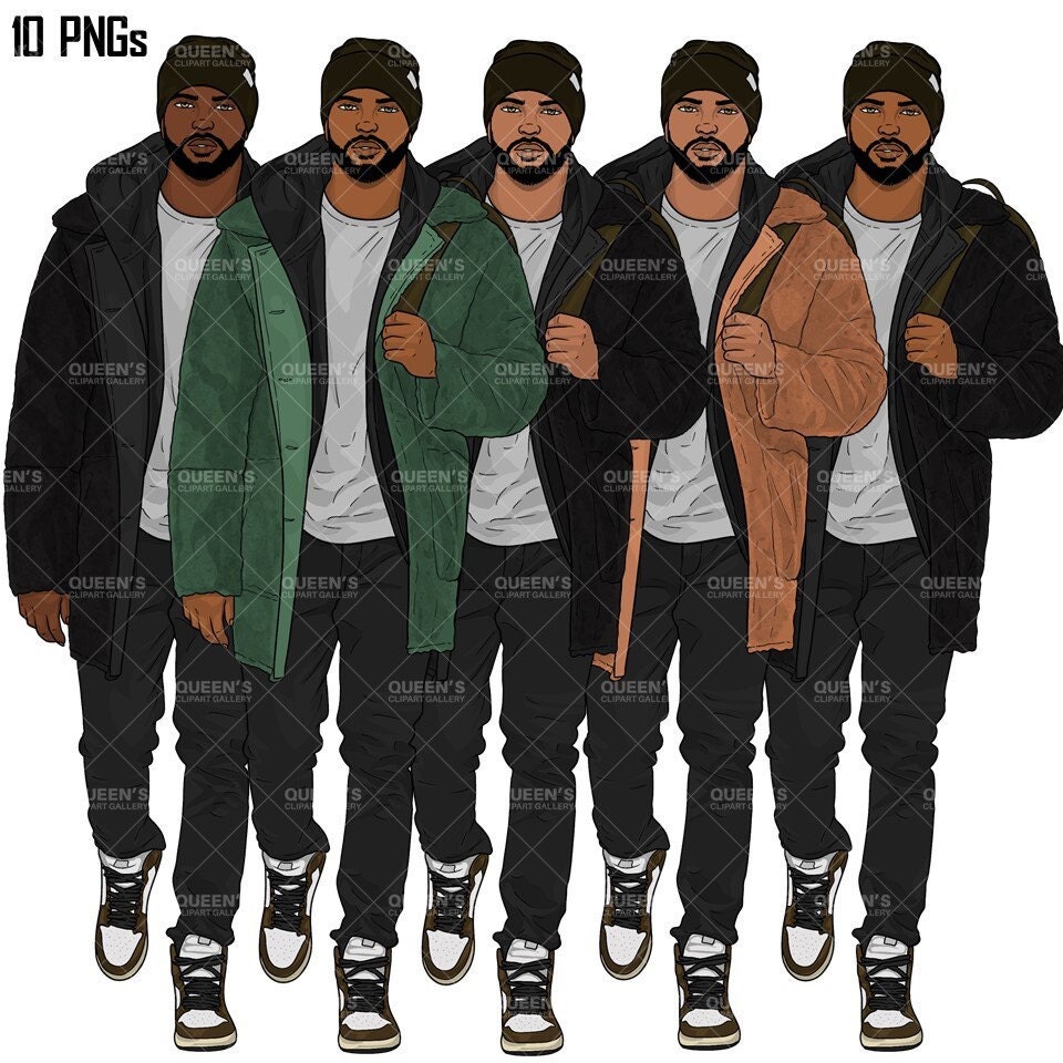 Afro Male Clipart Man Clipart Boyfriend Clipart Casual Man - Etsy