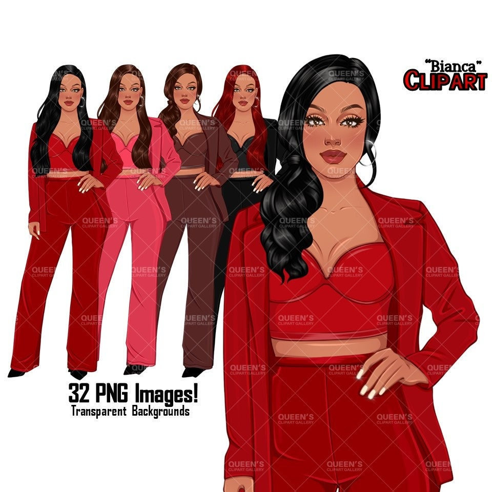 Boss Babe Clipart, Lady Boss, Girl Boss, Fashion Girl Clipart, Woman in ...