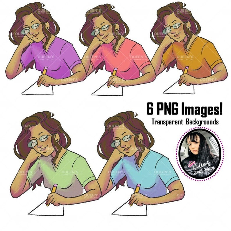Teen Clipart, Teen Writing, Cartoonish Illustration, Comic Illustration ...