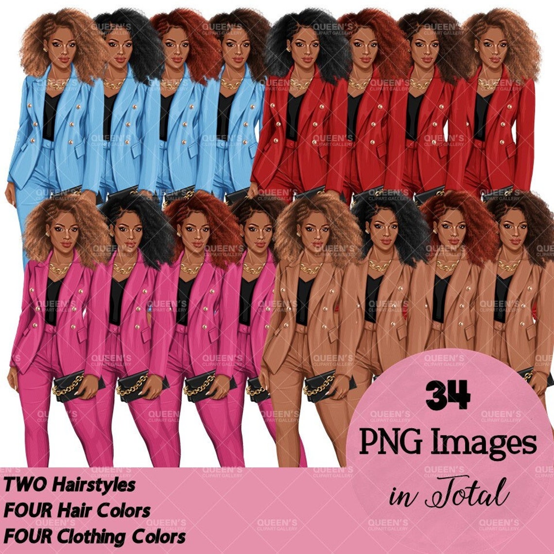 Black Girl Magic PNG Afro Girl Clipart Fashion Girl Clipart - Etsy