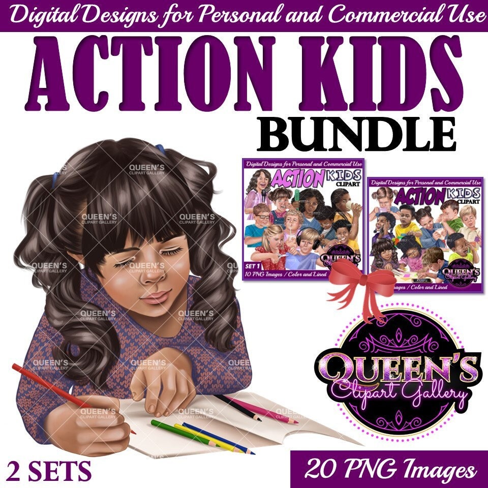 Action Kids Clipart, Kids in Action Clipart, Elementary Students ...