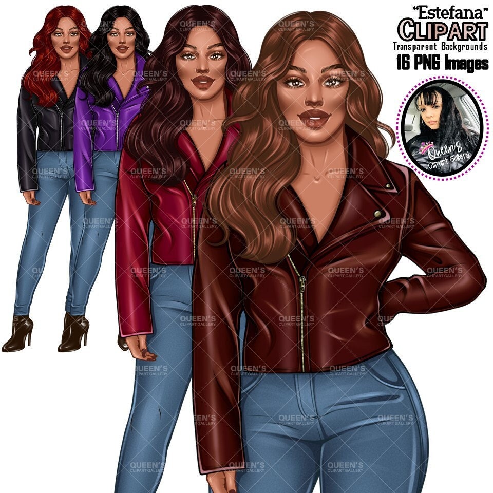 Curvy Denim Girls, Jeans Girl Clipart, Curvy Girl Clipart, Woman ...