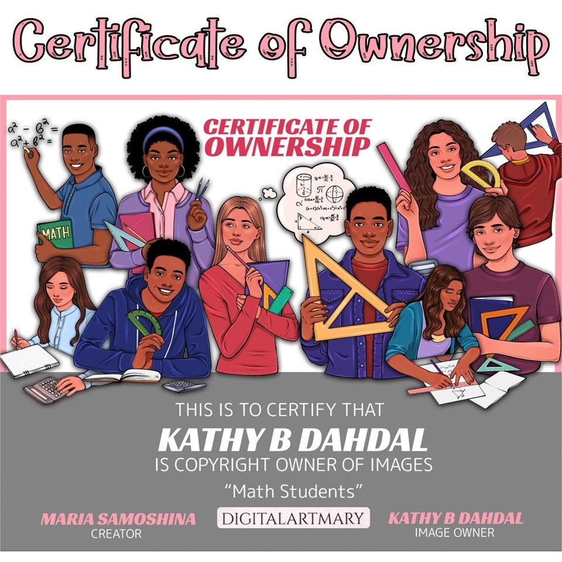 High School Math Students Clipart: Teen Graphics (PNG) - Etsy