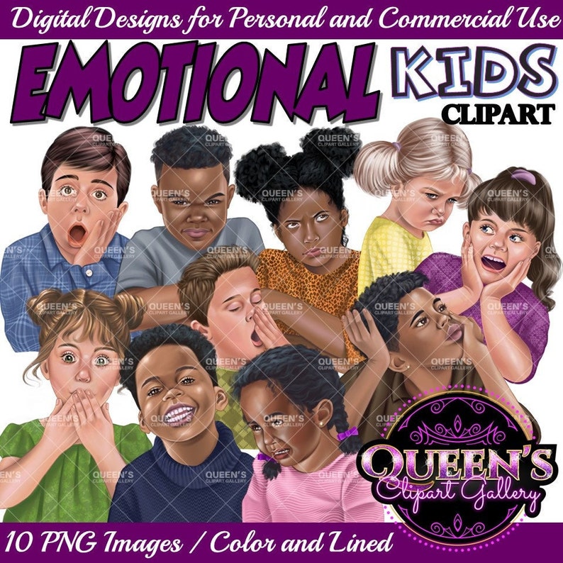 Emotional Kids Clipart, Kids Emotions and Feelings, Emotion Kids ...