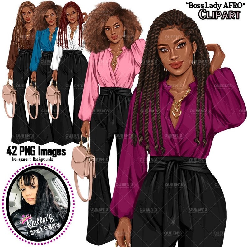 Black Girl Magic PNG, Afro Girl Clipart, Fashion Girl Clipart, Black ...