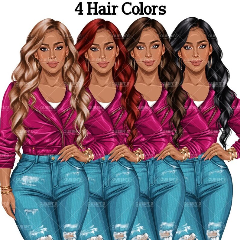 Curvy Denim Girl Jeans Girl Clipart Curvy Girl Woman - Etsy