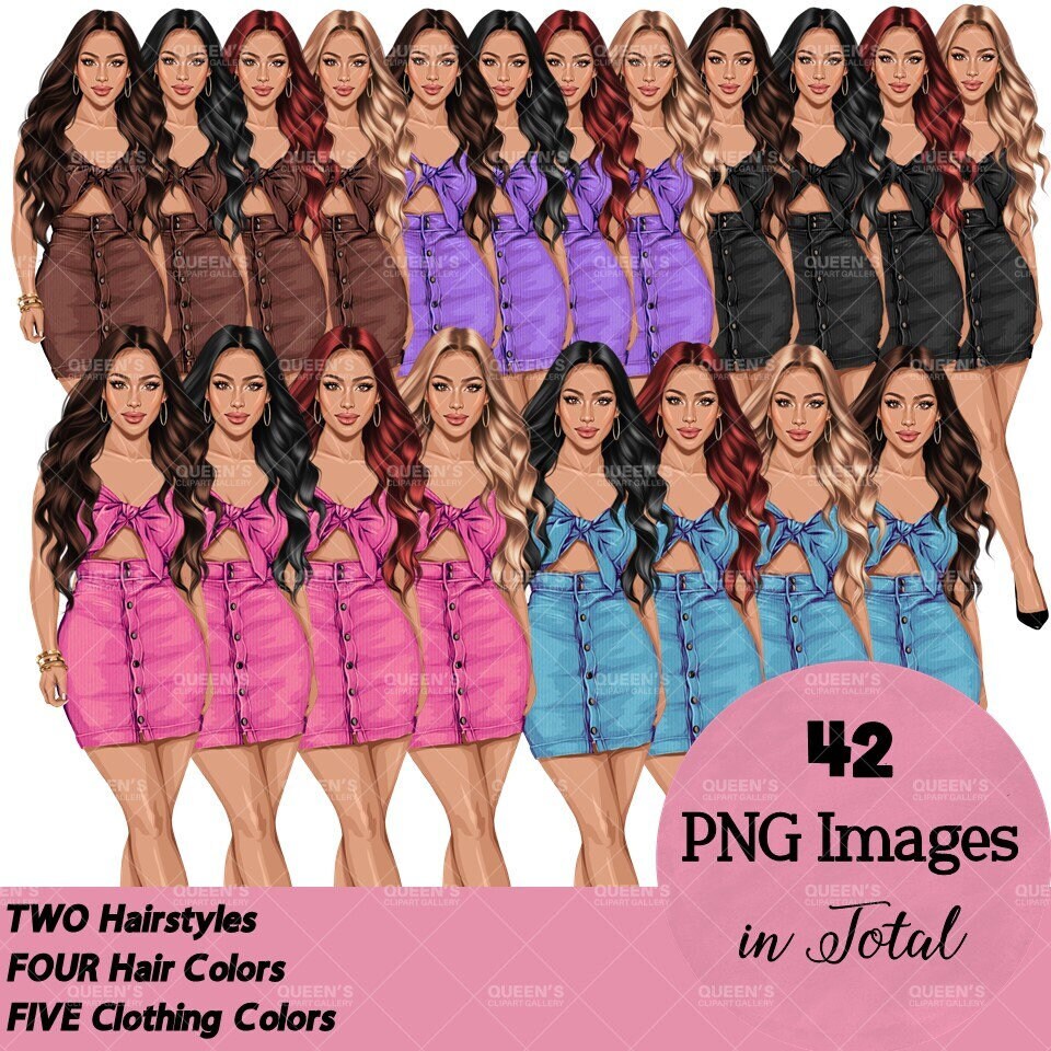 Summer Fashion Clipart, Fashion Girl Clipart, Fashion Illustration ...