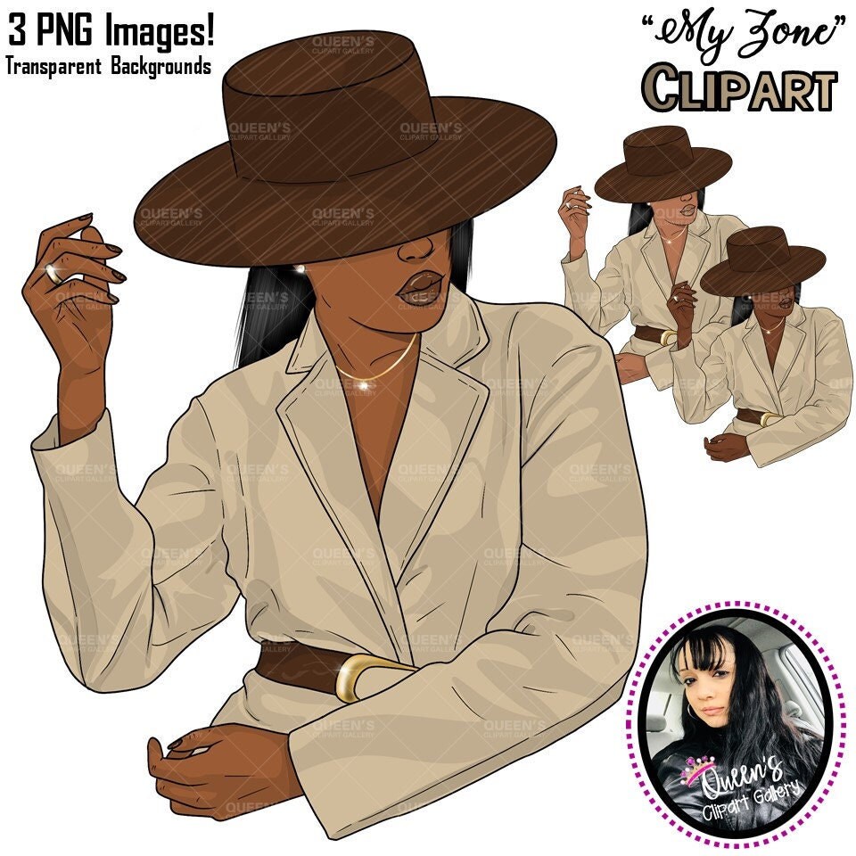 Afro Girl Clipart Black Woman Clipart African American - Etsy