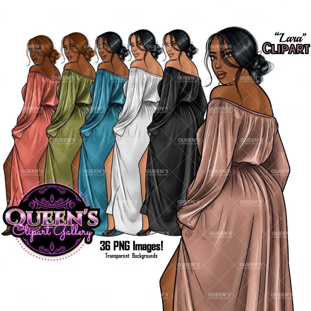 Afro Girl Clipart, Afro Woman Clipart, Fashion Girl Clipart, Fashion ...