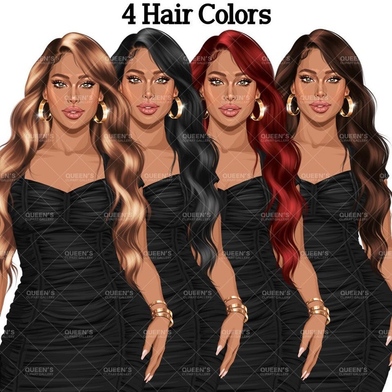 Elegant Woman Fashion Girl Clipart Fashion Illustration - Etsy