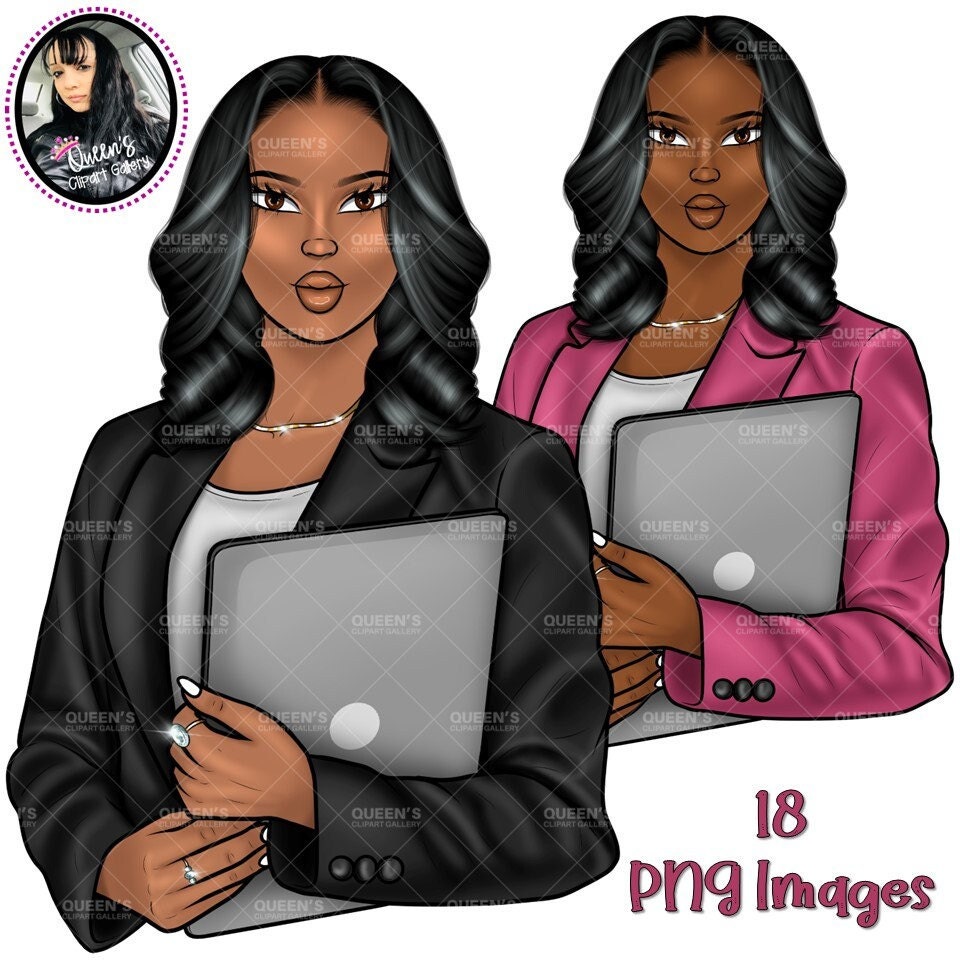 African American Woman Lady Boss Clipart Teacher Clipart - Etsy