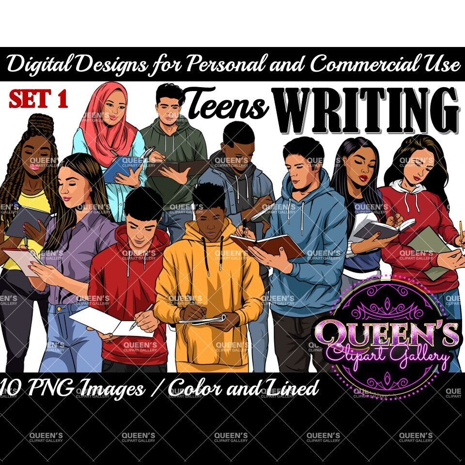High School Teens Writing Clipart Teens Writing Clipart Teenager ...