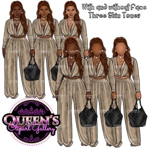 Afro Girl Clipart African American Woman Black Woman - Etsy