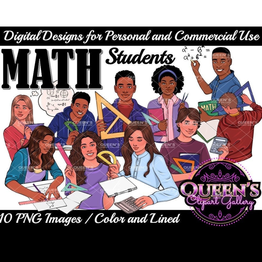 Math Students Clipart, Math Clipart, Math Teenagers, High School ...