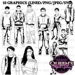Teenagers Clipart, High School Students, Older Teens, Male Teen Clipart ...