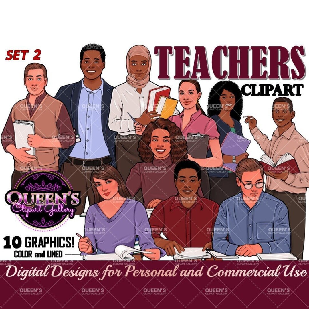 Teacher Clipart, Teachers, Teaching Clipart, Lady Boss Clipart, Afro ...
