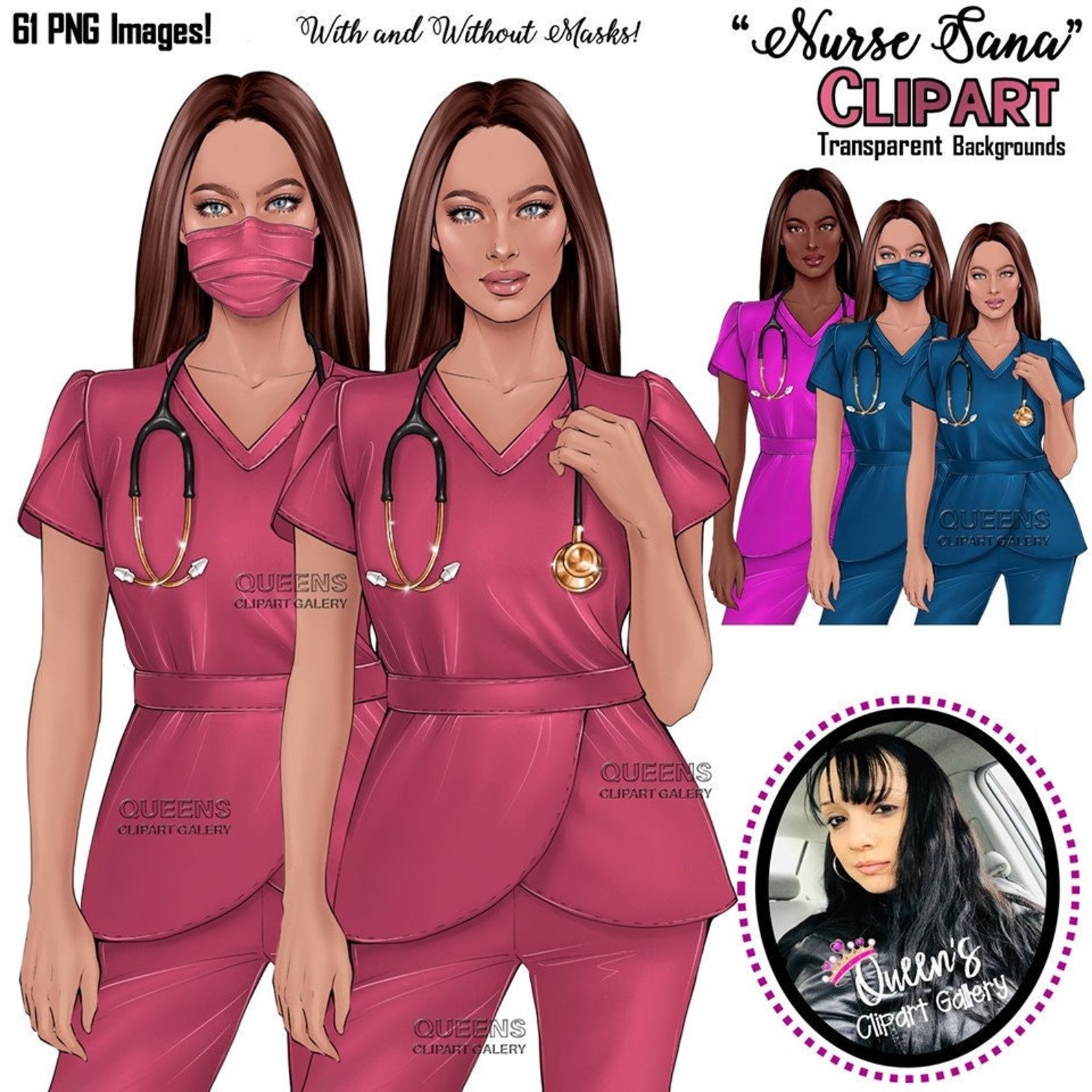 Healthcare Clipart Nurse Clipart PNG Doctor Nurse Clipart - Etsy