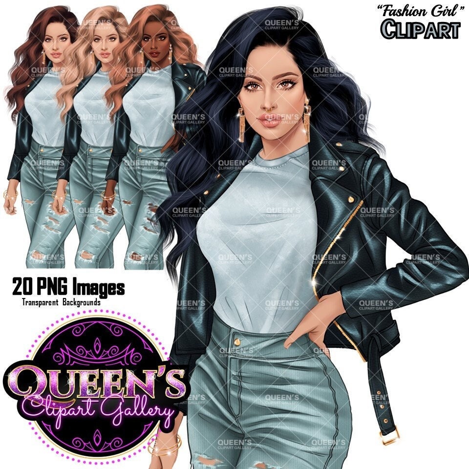 Curvy Denim Girl Jeans Girl Clipart Curvy Girl Fashion Girl - Etsy