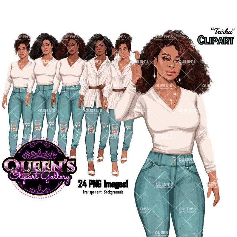 Denim Jeans Girl Jeans Girl Clipart Fashion Girl Clipart - Etsy