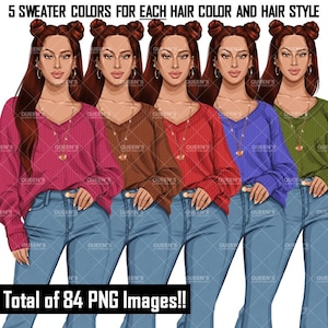 Denim Jeans Girl Fashion Girl Clipart Curvy Girl Clipart - Etsy