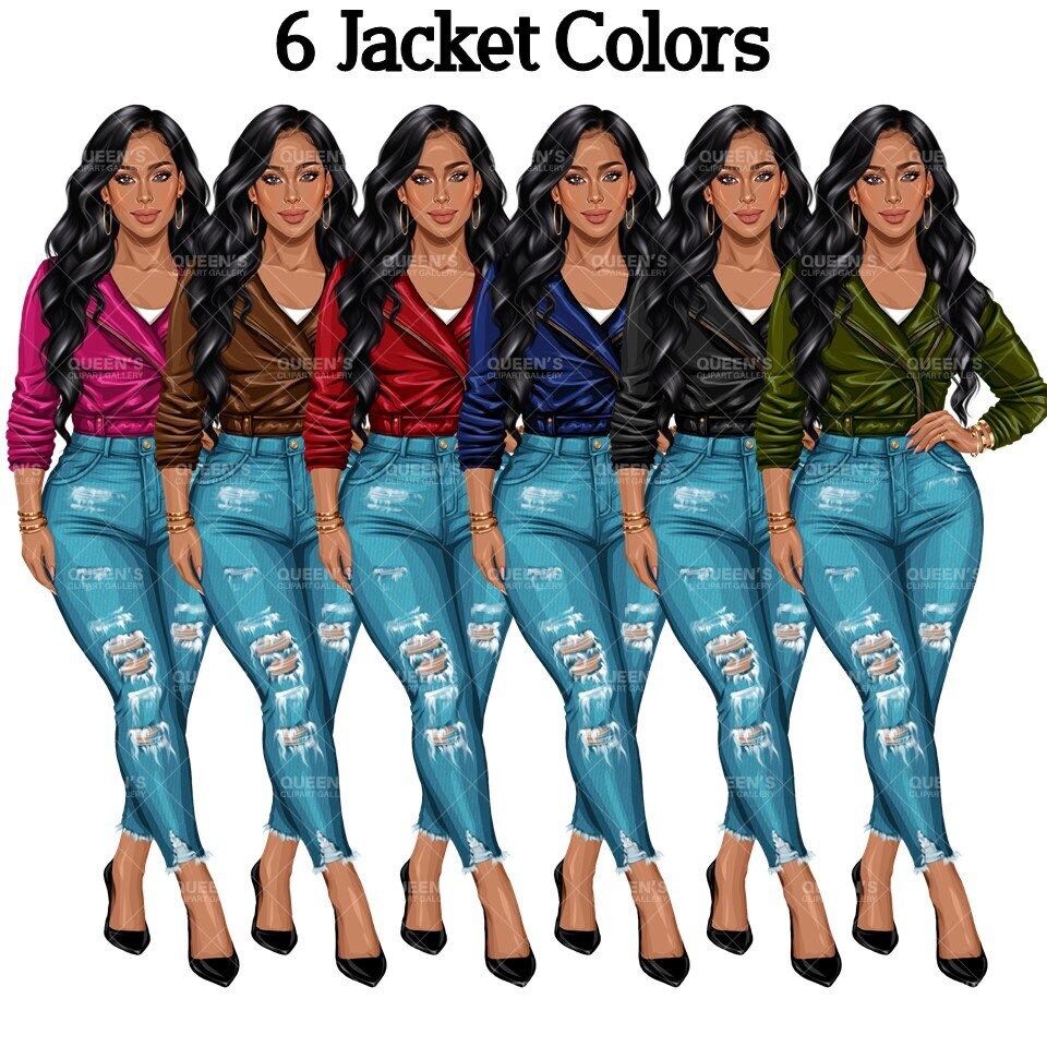 Curvy Denim Girl Jeans Girl Clipart Curvy Girl Woman - Etsy