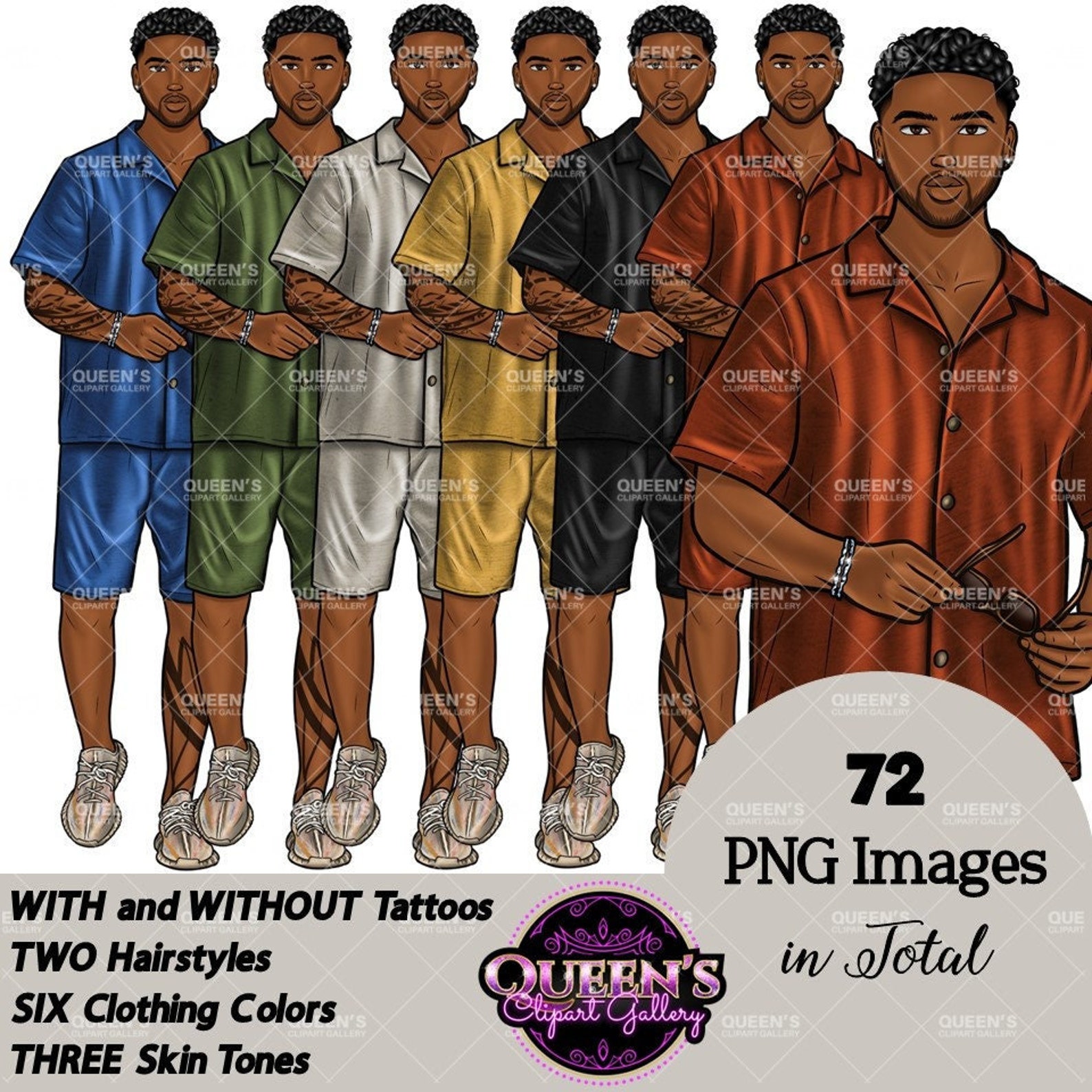 Black Man Clipart Man in Braids Handsome Man Clipart - Etsy