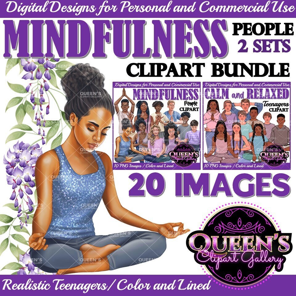 Relaxed High School Teenagers | Calm Teenagers Clipart | Mindfulness ...