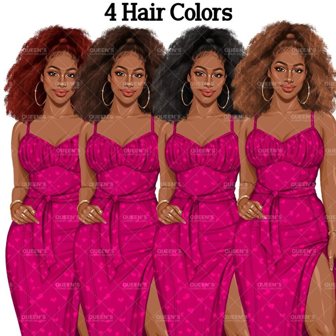 Girl in Summer Dress Fashion Girl Clipart Fashion - Etsy